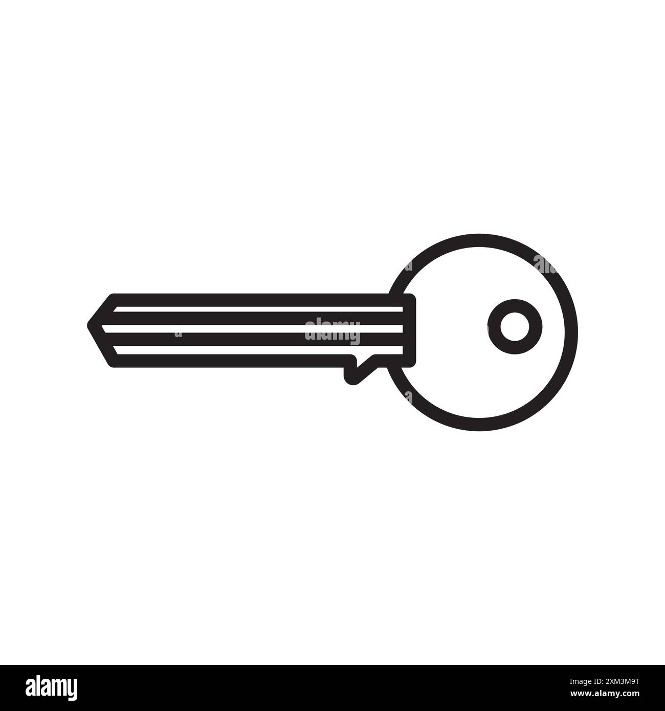 Key icon Black line art vector in black and white outline set ...