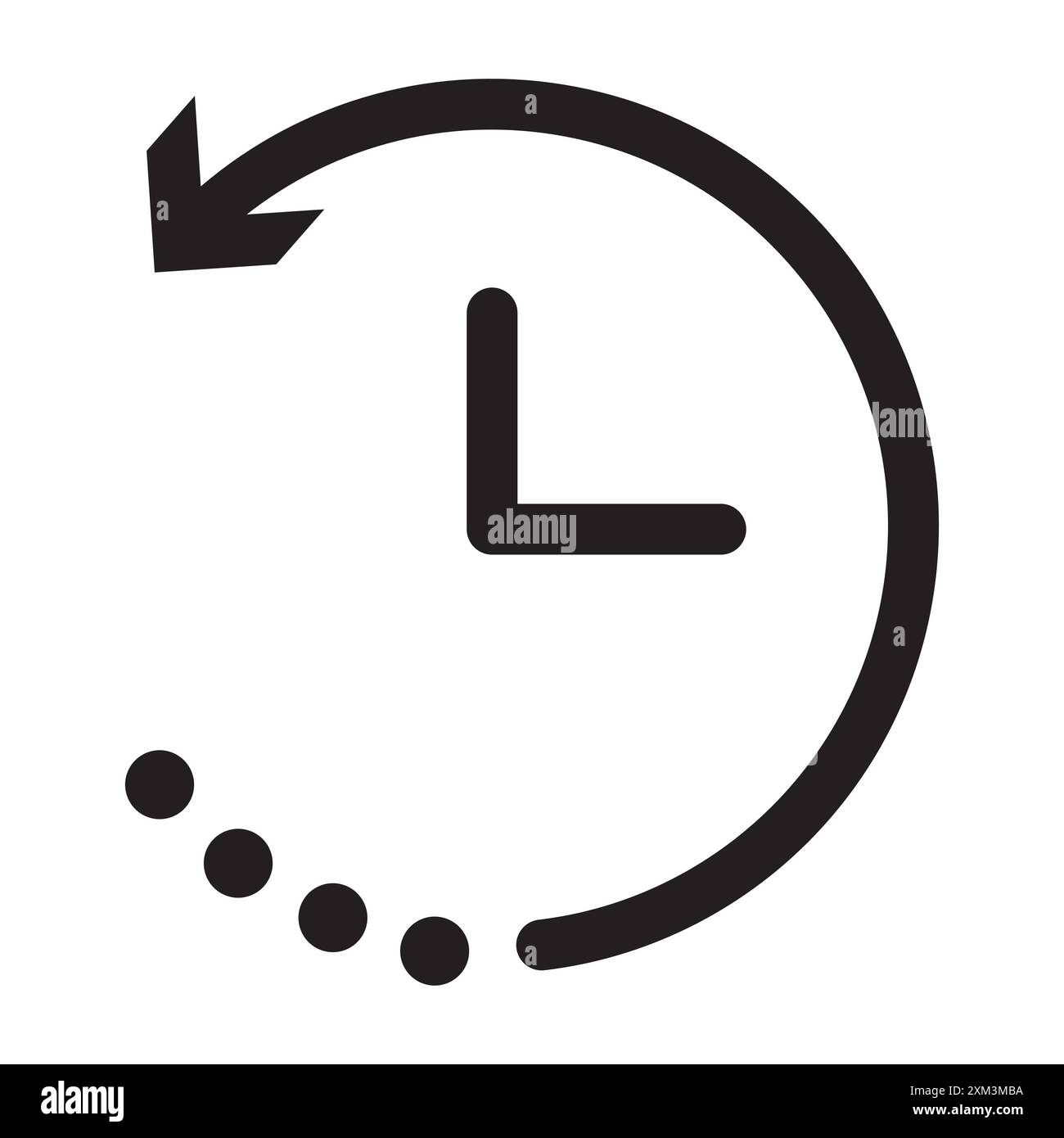 History icon Black line art vector in black and white outline set ...