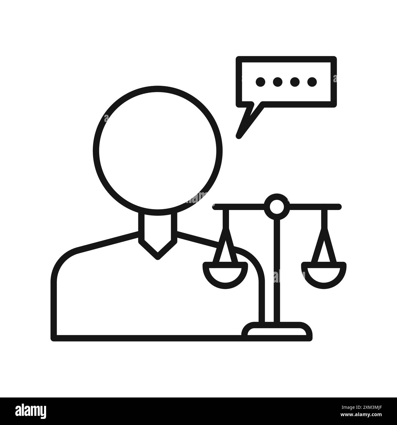 Legal advice icon Black line art vector in black and white outline set ...