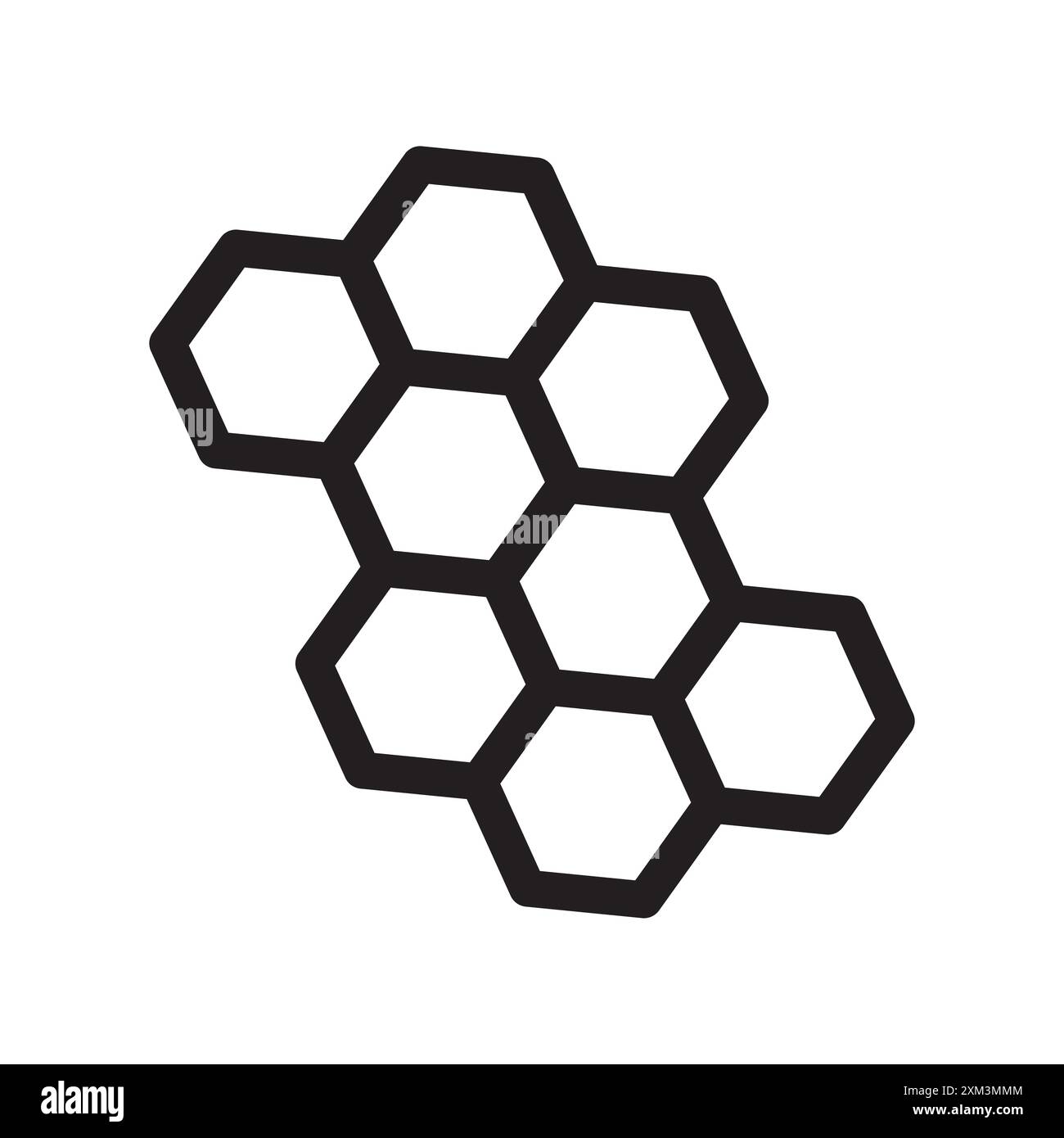 honeycomb icon Black line art vector in black and white outline set ...