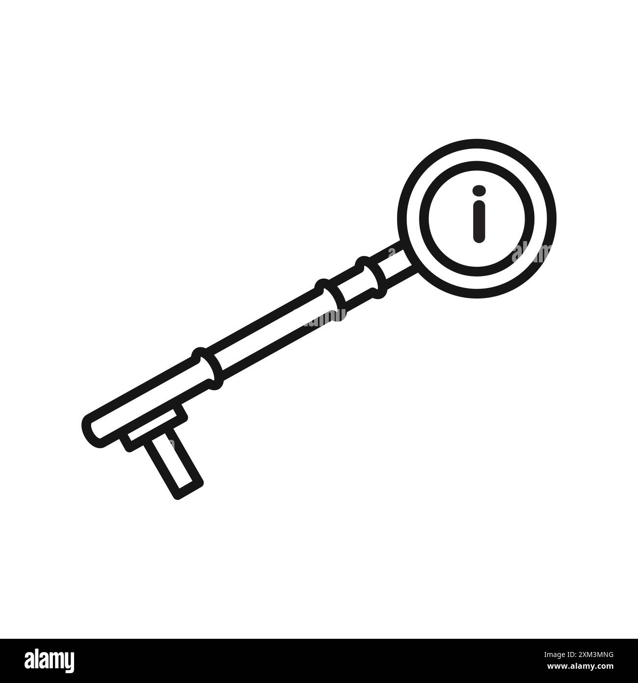 key information icon Black line art vector in black and white outline ...