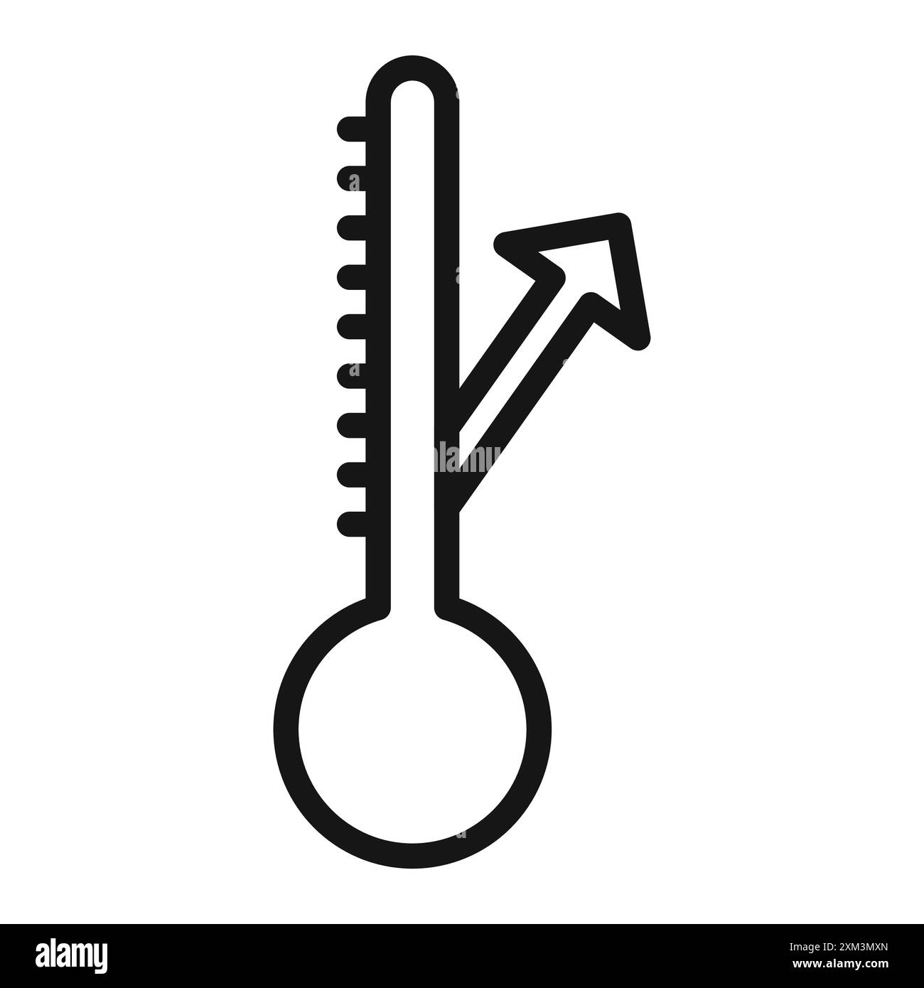 Meteorology Thermometer Measuring Icon Black Line Art Vector In Black