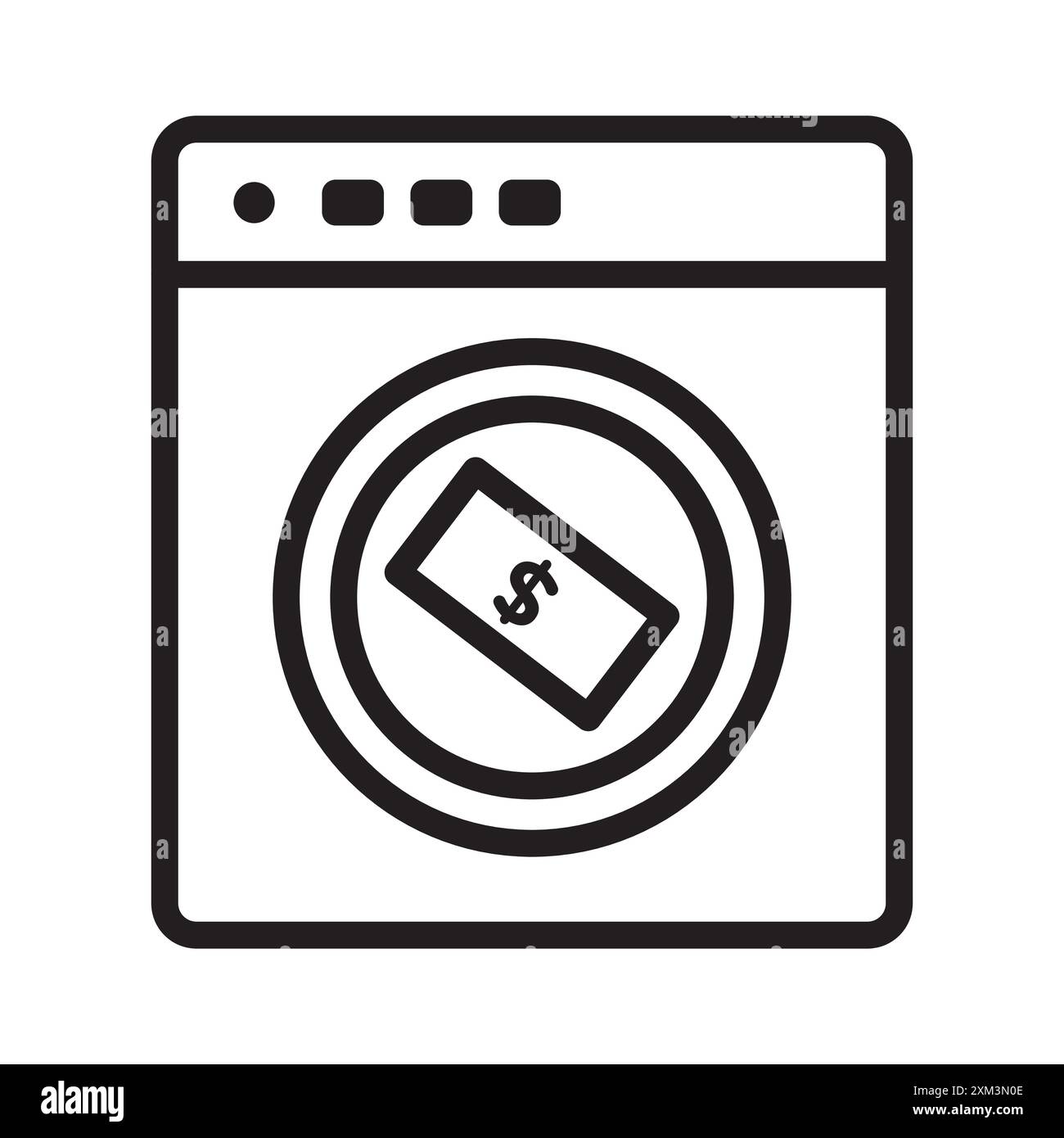 Money laundering icon Black line art vector in black and white outline ...