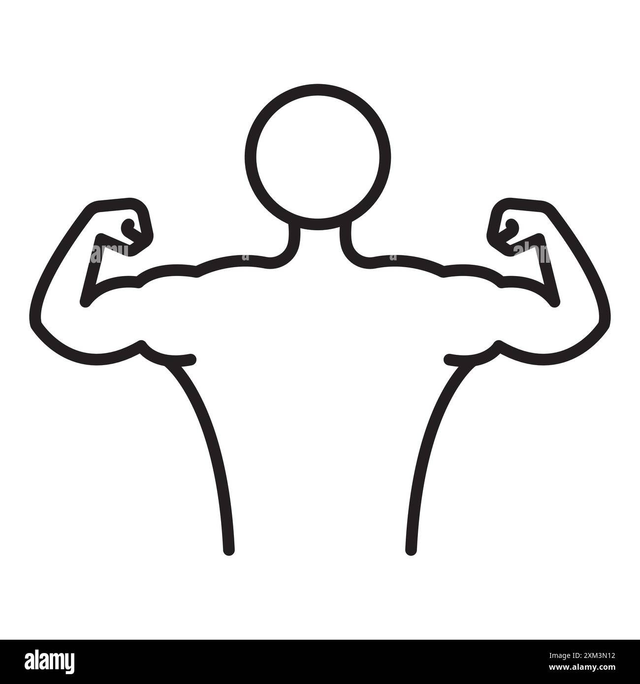Flexing muscles in gym Stock Vector Images - Alamy