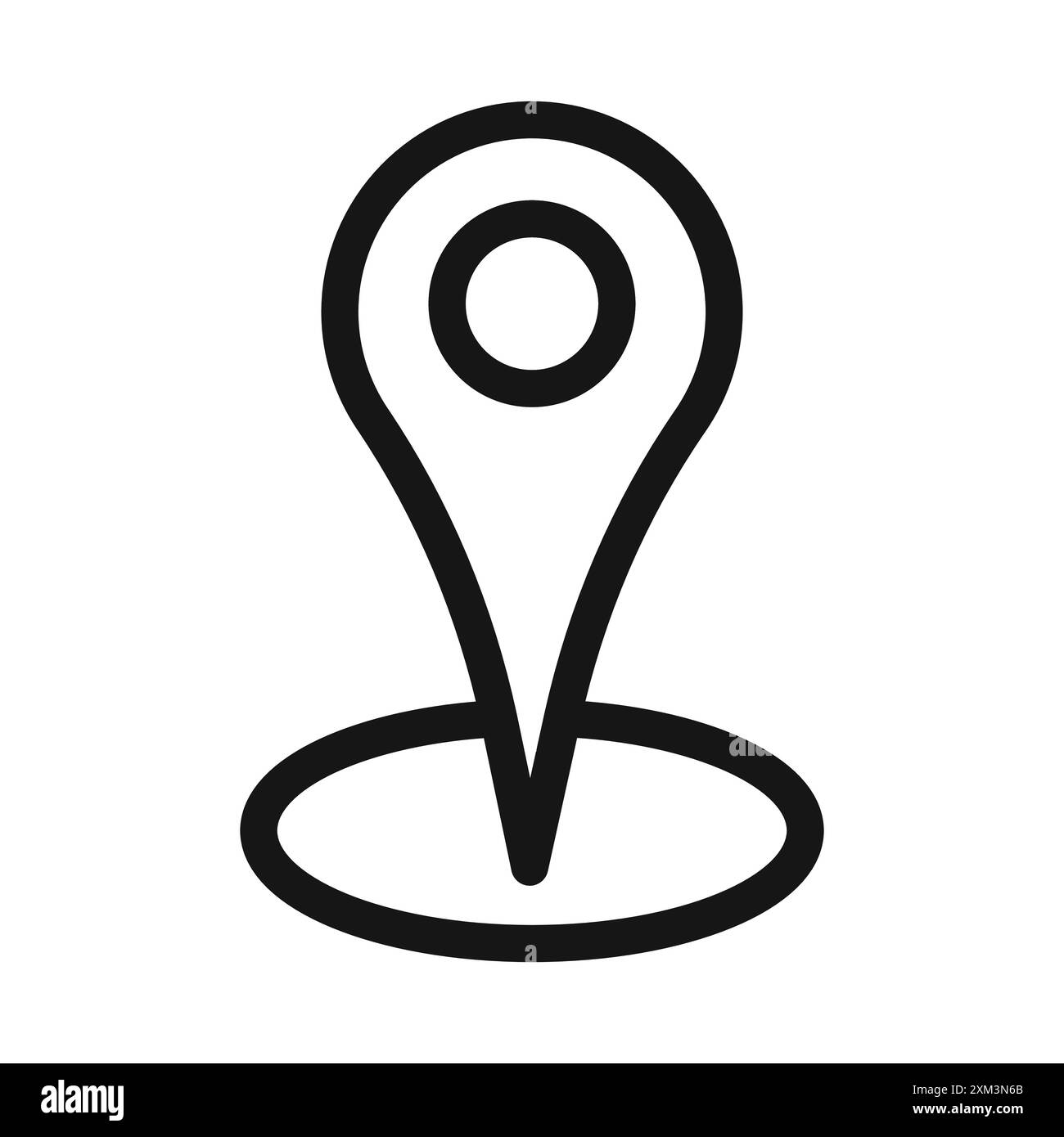 Pin icon Black line art vector in black and white outline set ...