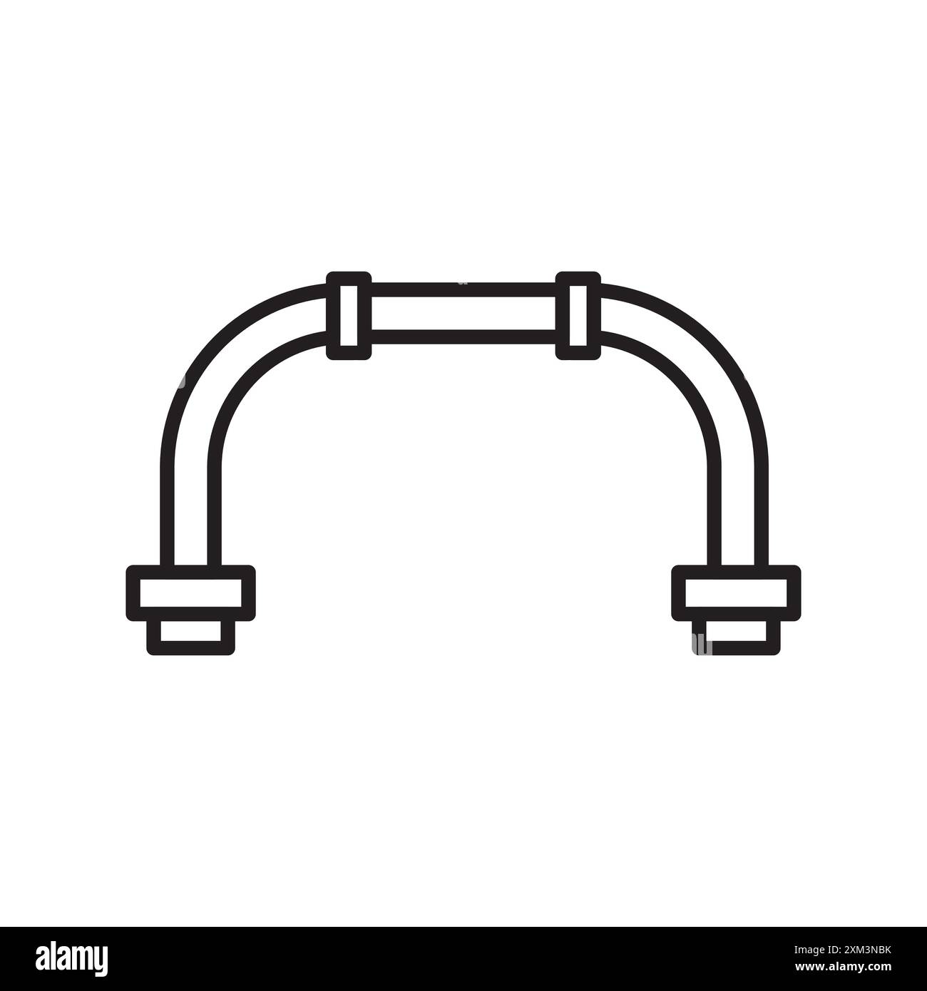 pipe icon Black line art vector in black and white outline set collection sign Stock Vector ...