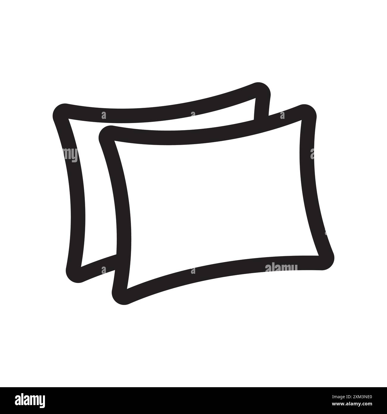 Pillow icon Black line art vector in black and white outline set ...