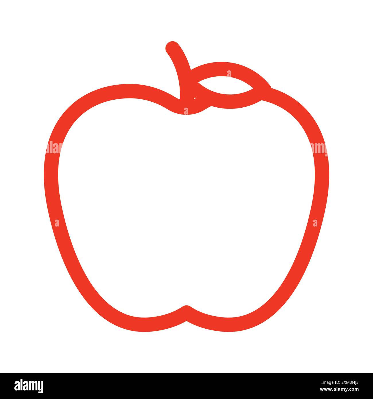 Red apple icon Black line art vector in black and white outline set ...