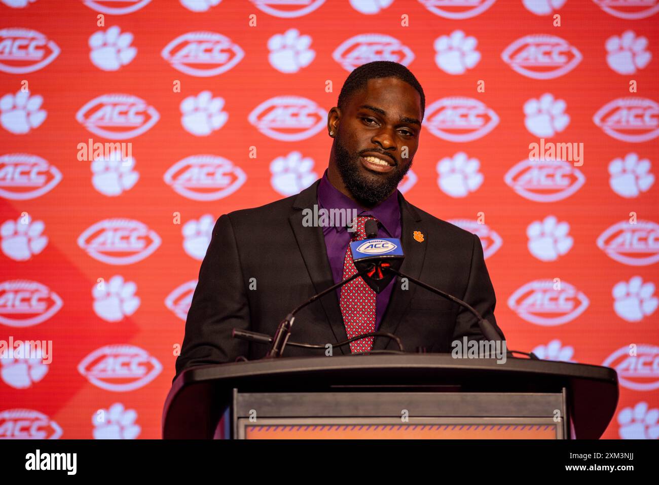 Charlotte, NC, USA. 25th July, 2024. Clemson Tigers running back Phil ...