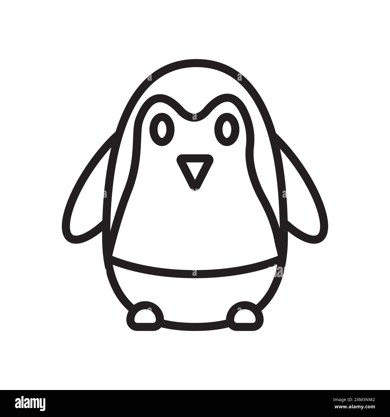 Cartoon penguin animal outline vector hi-res stock photography and ...