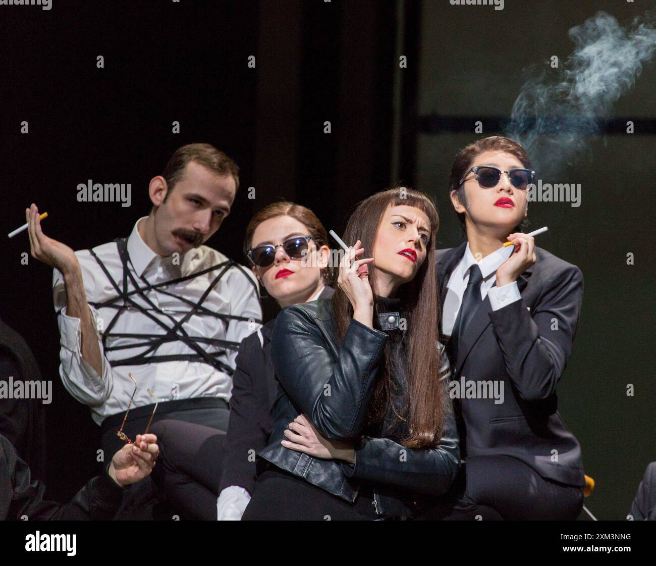 3rd left: Rachel Lloyd (Aglaonice) with dancers in ORPHEE at English ...