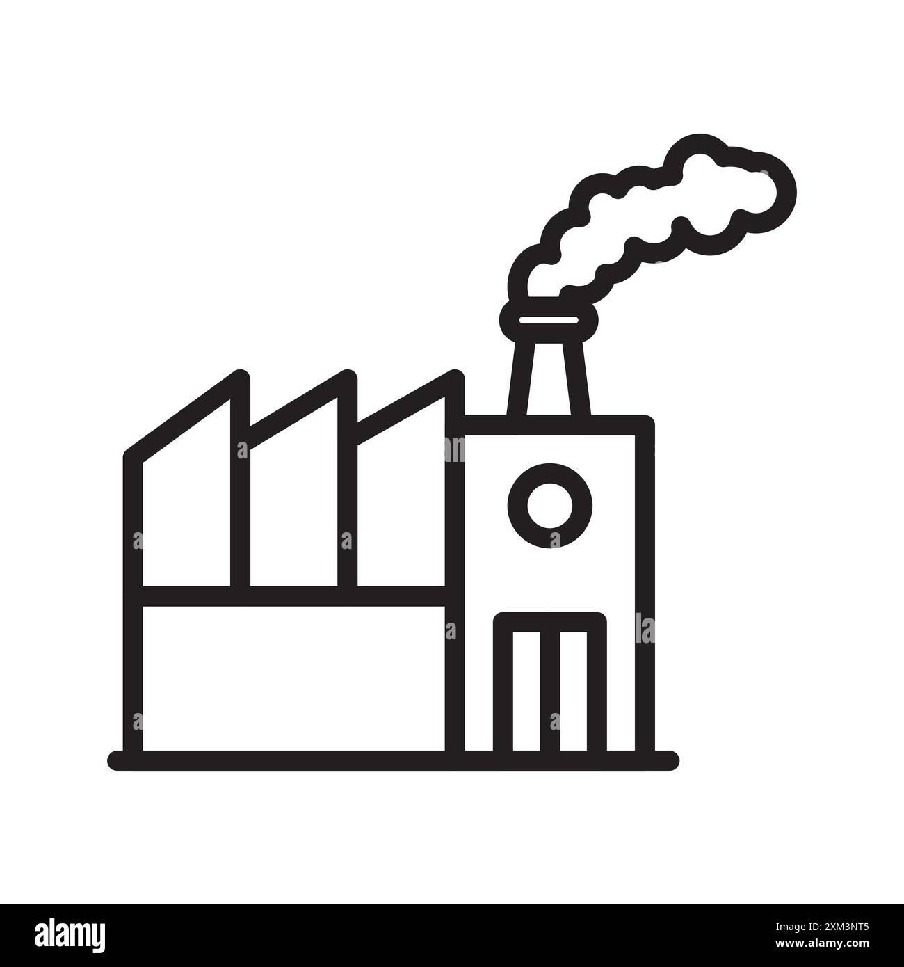 pollution icon Black line art vector in black and white outline set collection sign Stock Vector ...