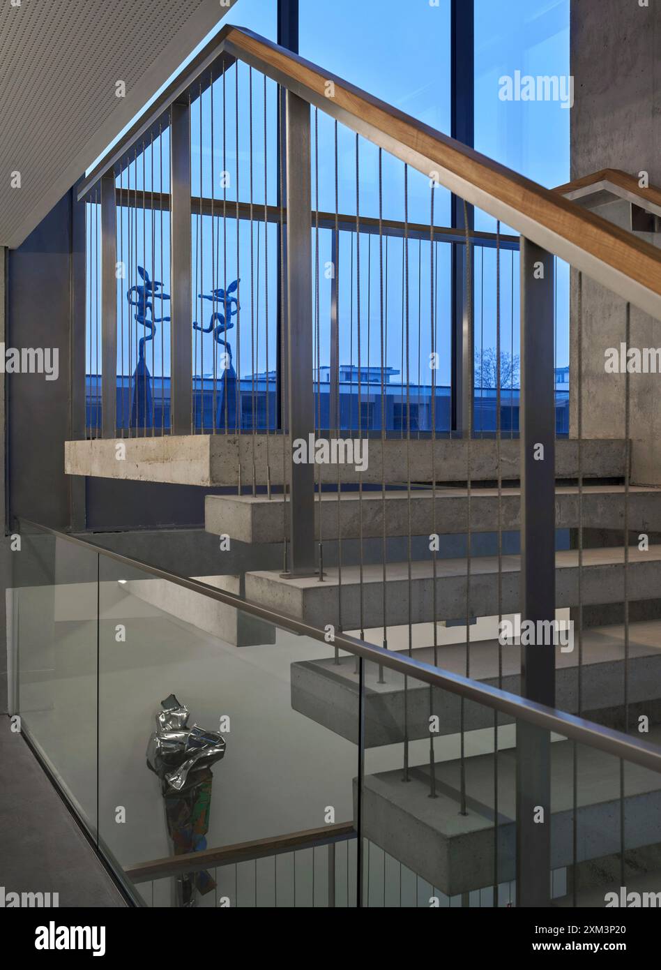 Stairway and landings with sculptures. Stiftung Froehlich - Froehlich ...