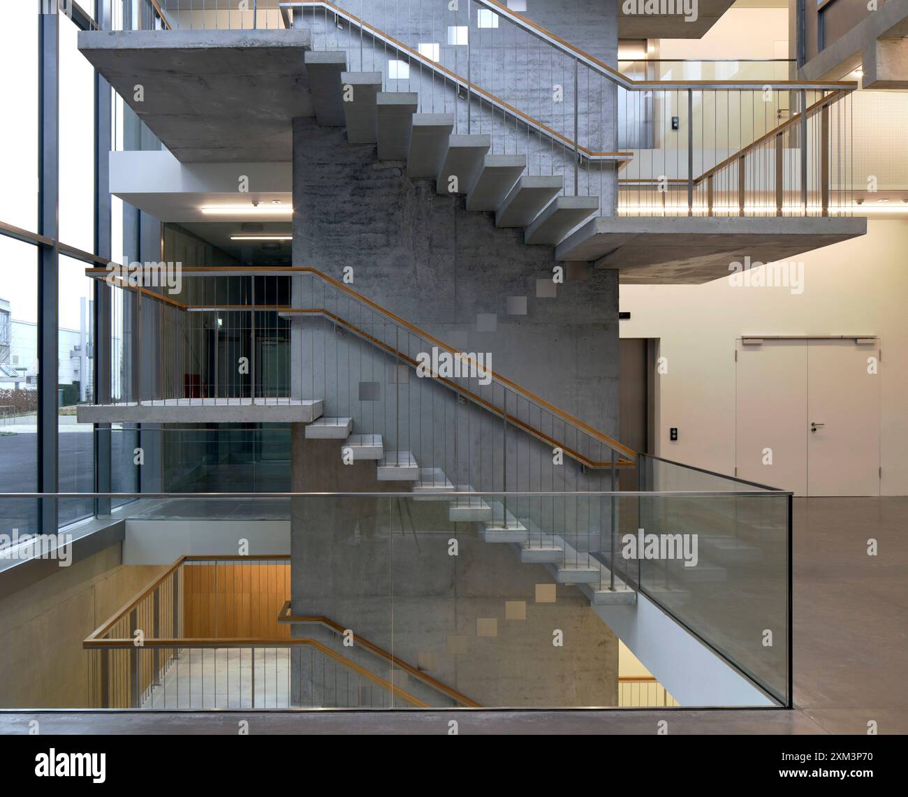 Open stairway with concrete core. Stiftung Froehlich - Froehlich ...