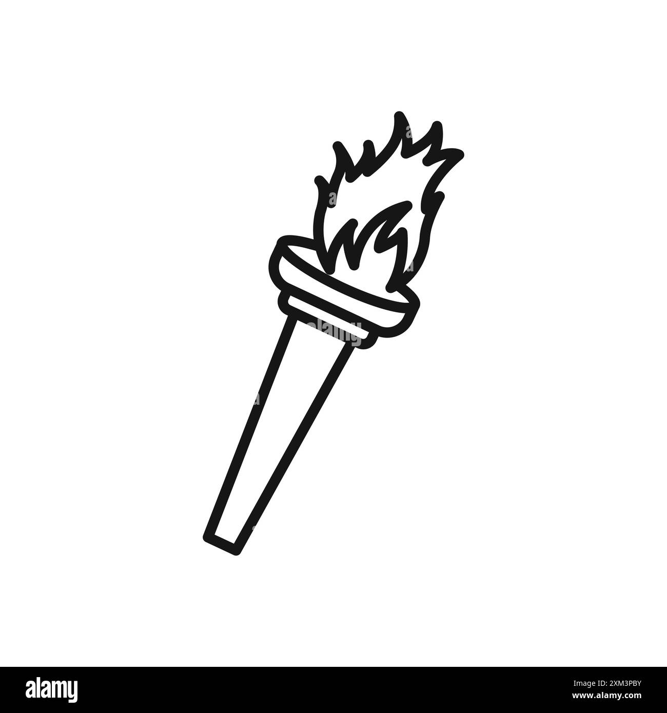 Illustration torch flame isolated in hi-res stock photography and ...