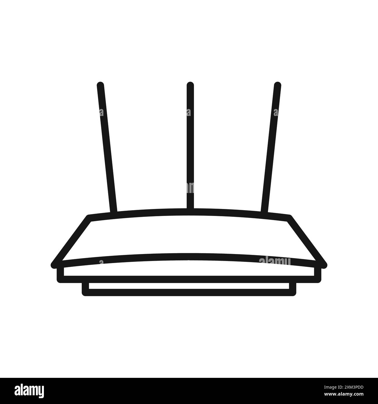 router icon Black line art vector in black and white outline set ...