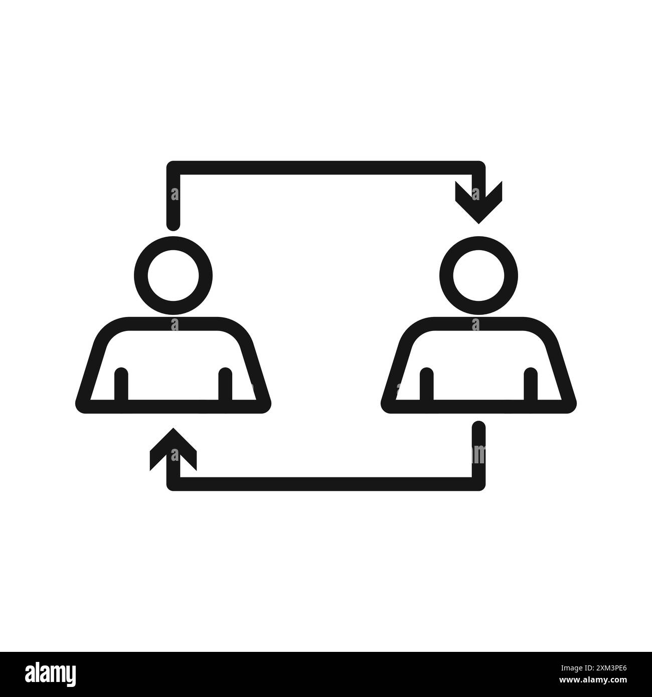 User switch icon Black line art vector in black and white outline set collection sign Stock ...