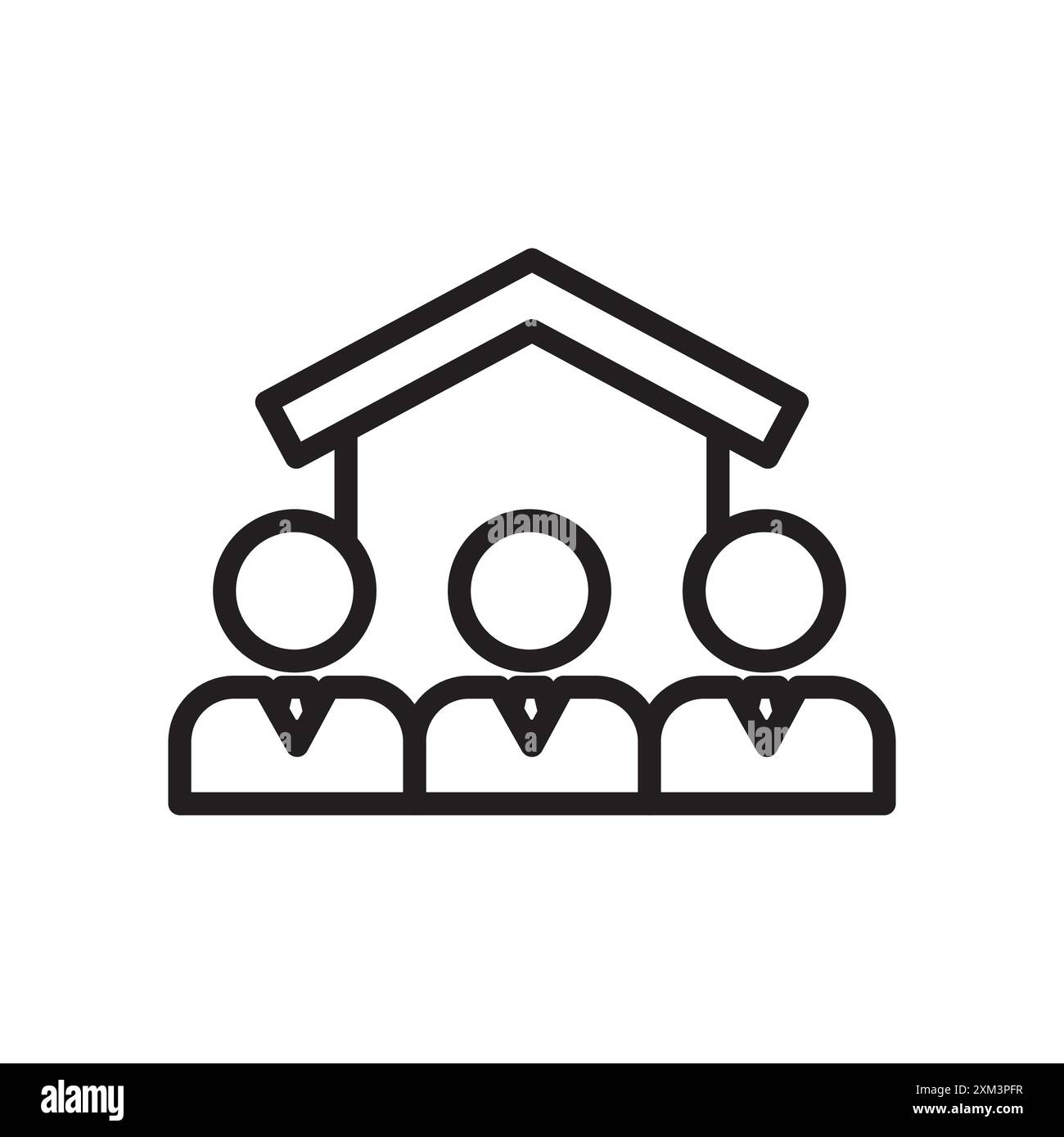 roommates icon Black line art vector in black and white outline set ...