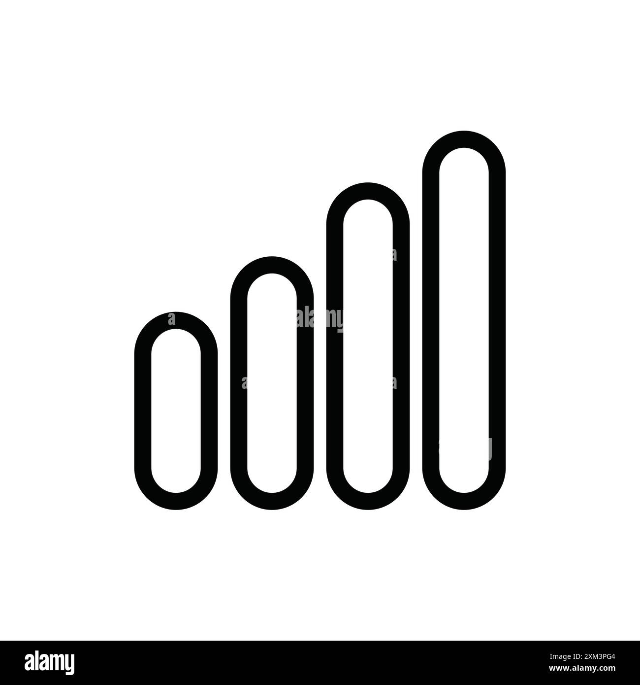 Signal icon Black line art vector in black and white outline set ...