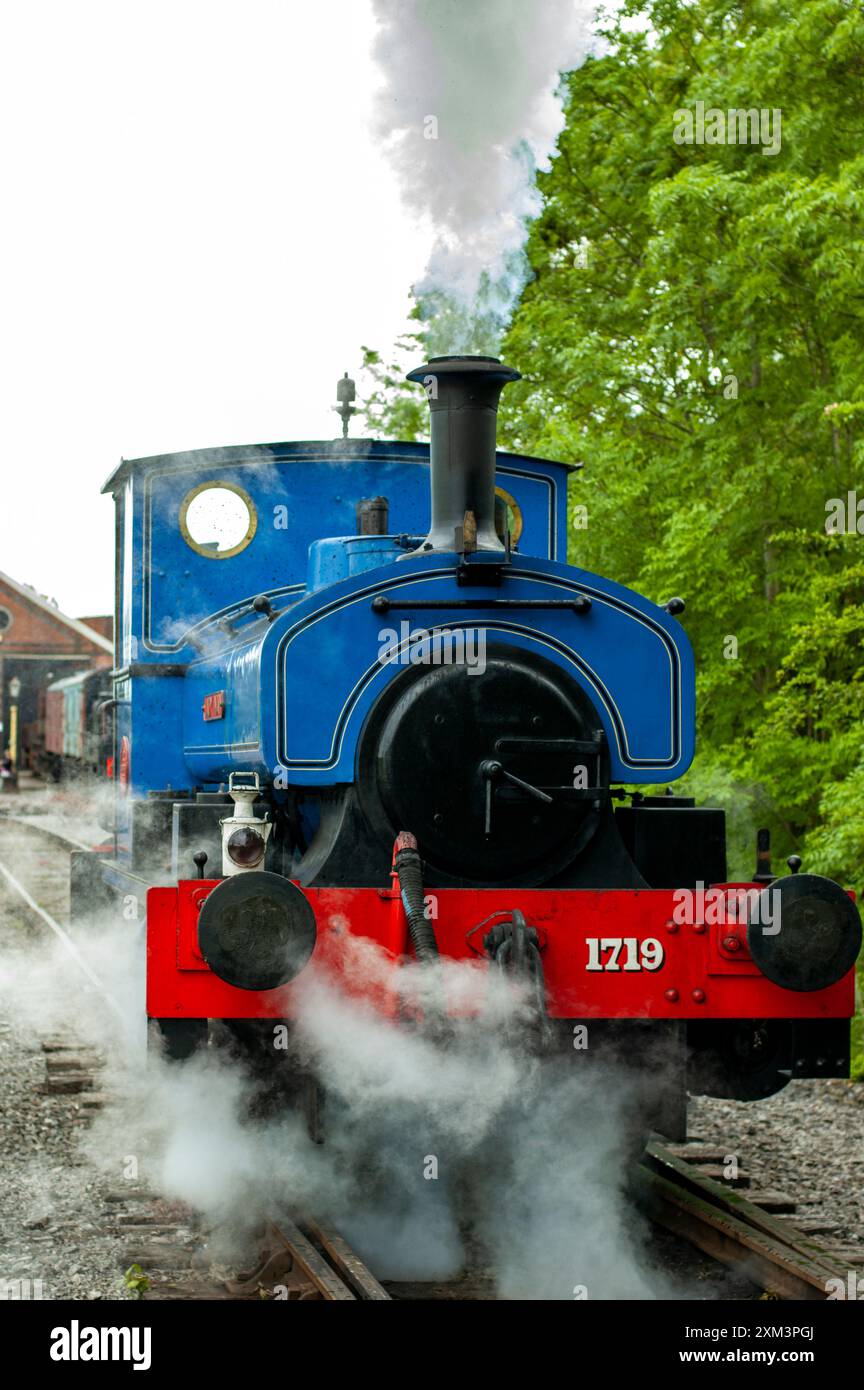 Steam locomotive and steam Stock Photo - Alamy