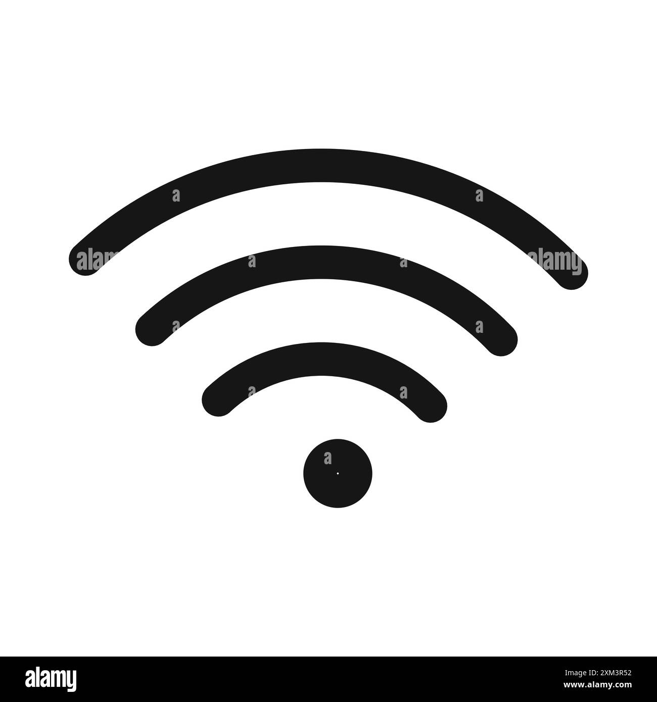 Wifi signal icon Black line art vector in black and white outline set ...