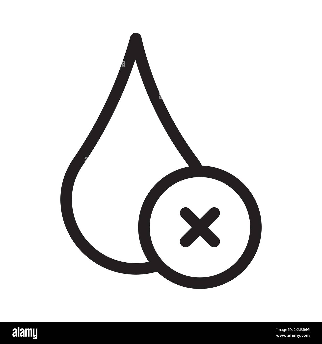Water not clear icon Black line art vector in black and white outline ...