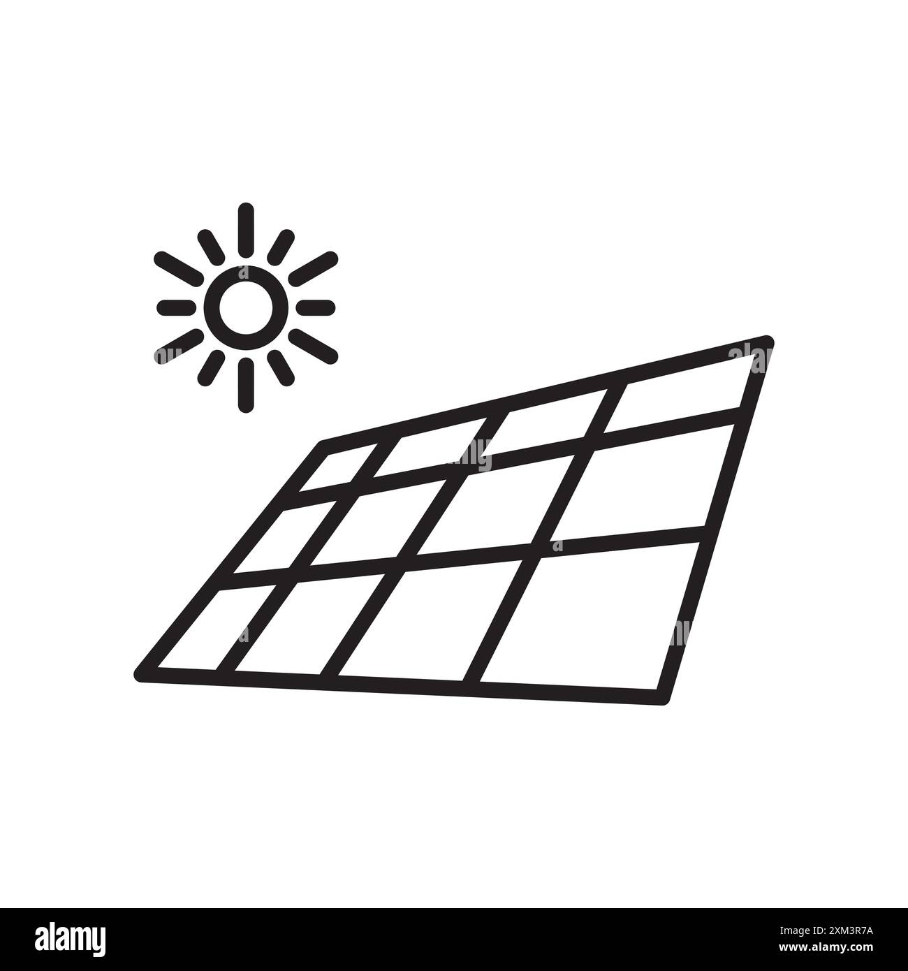 Solar panels set in nature Stock Vector Images - Alamy