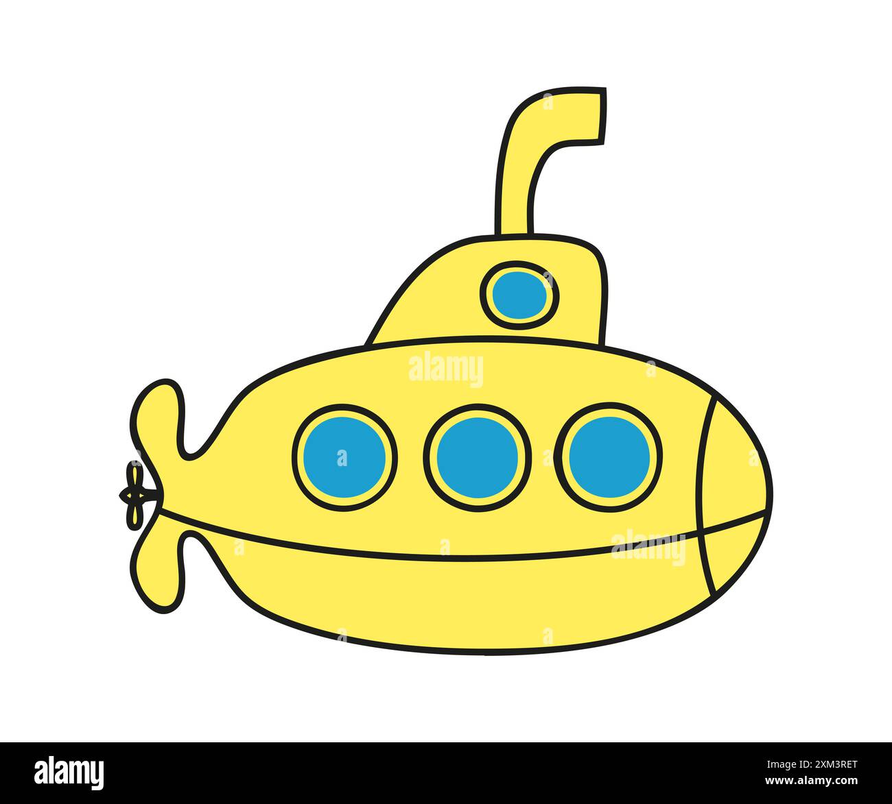 Doodle submarine symbol, simple style flat silhouette icon Stock Vector ...