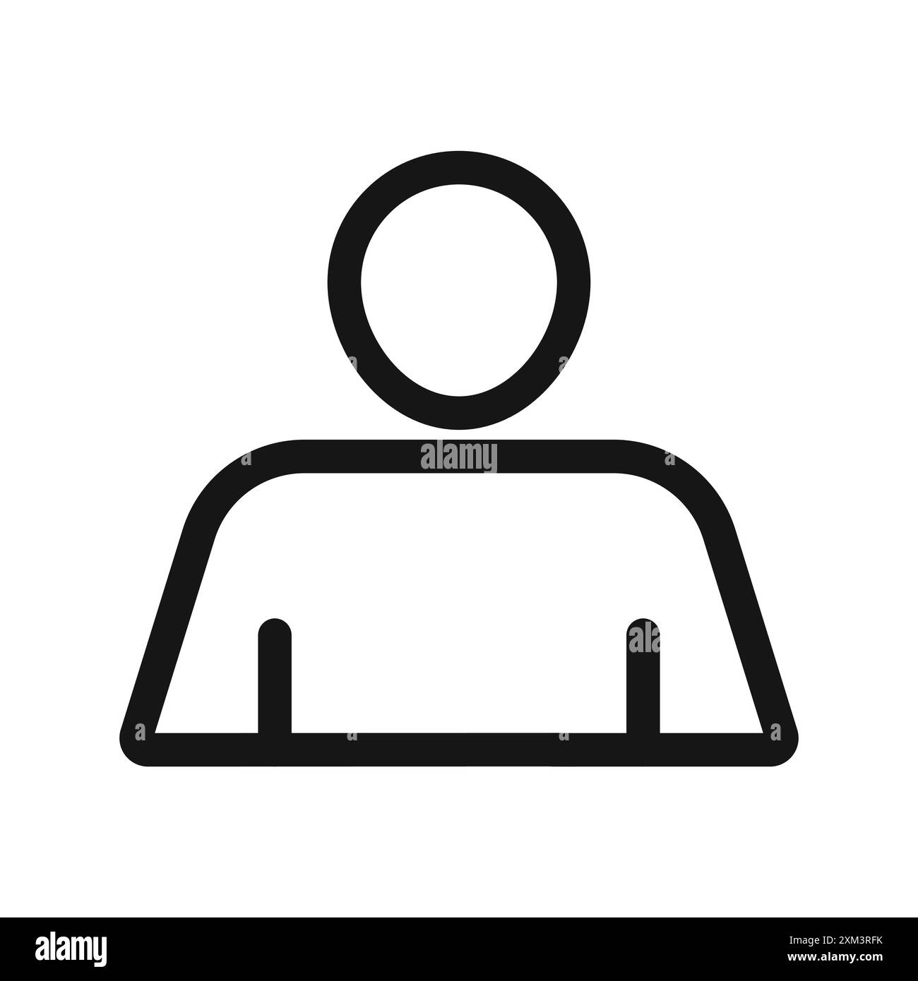 User icon Black line art vector in black and white outline set ...