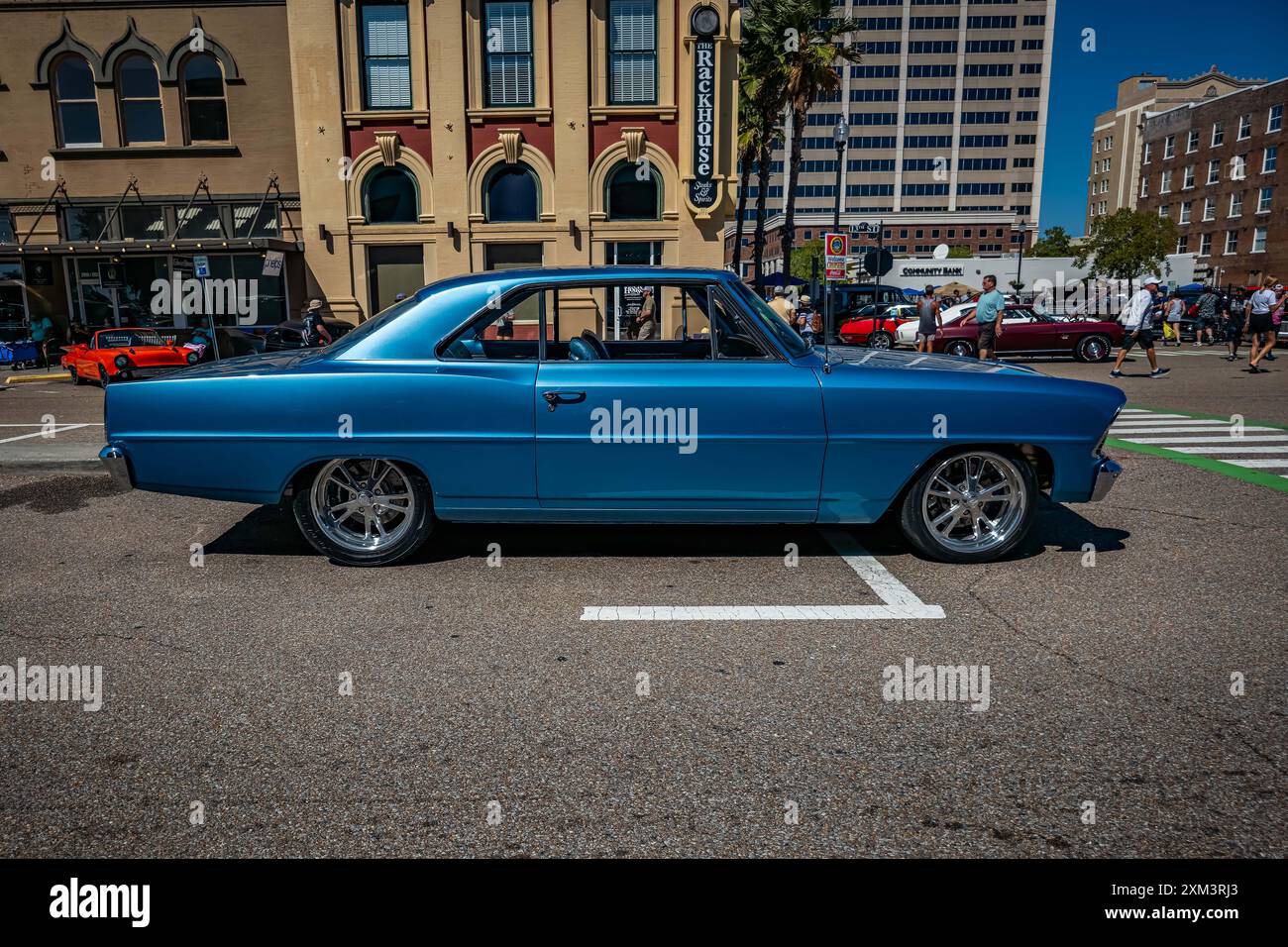 Gulfport, MS - October 01, 2023: High perspective side view of a 1967 ...