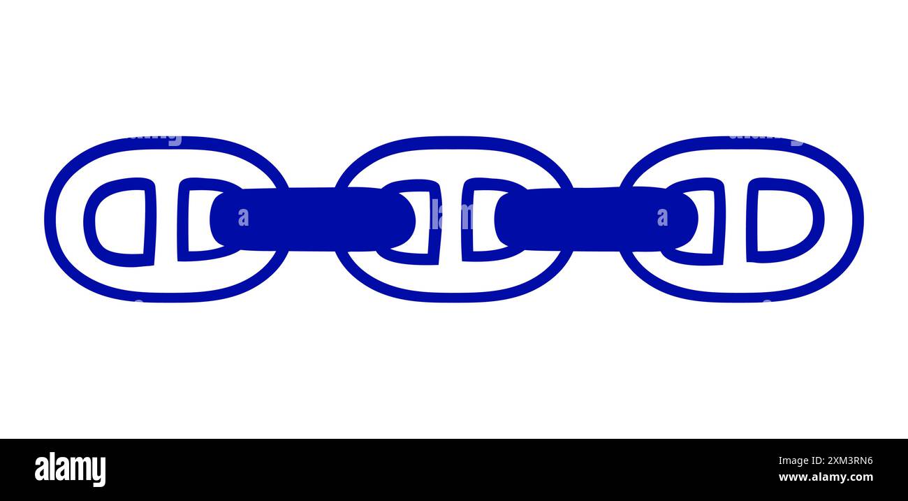 Chain symbol, simple style flat silhouette icon Stock Vector Image ...