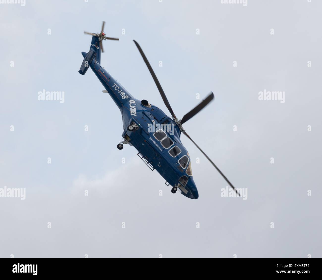 Turkish Aerospace, TAI T625 Gokbey helicopter flying at the 2024 ...