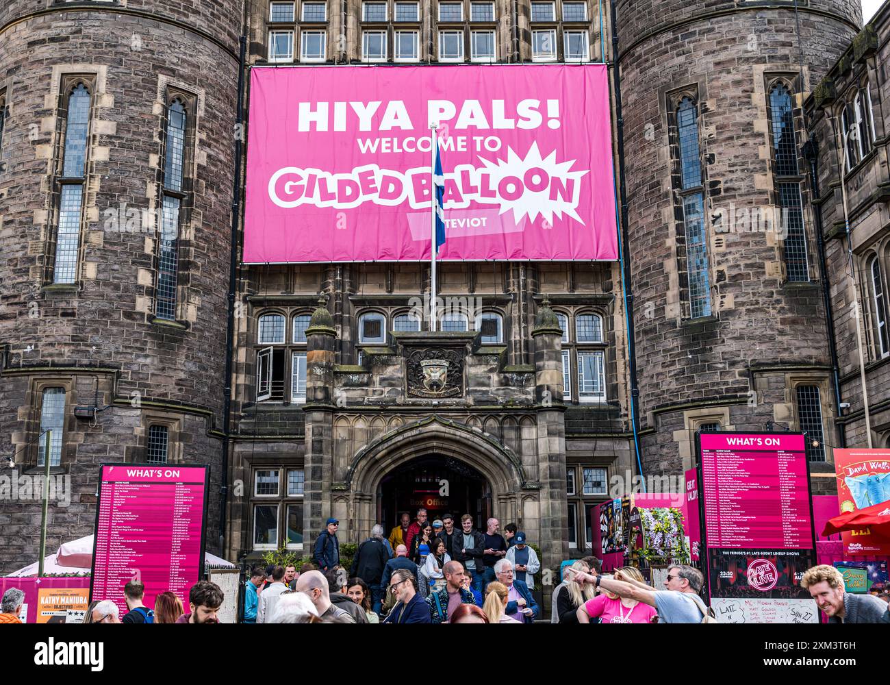 Gilded Balloon venue during Fringe Festival, Edinburgh, Scotland, UK Stock Photo - Alamy