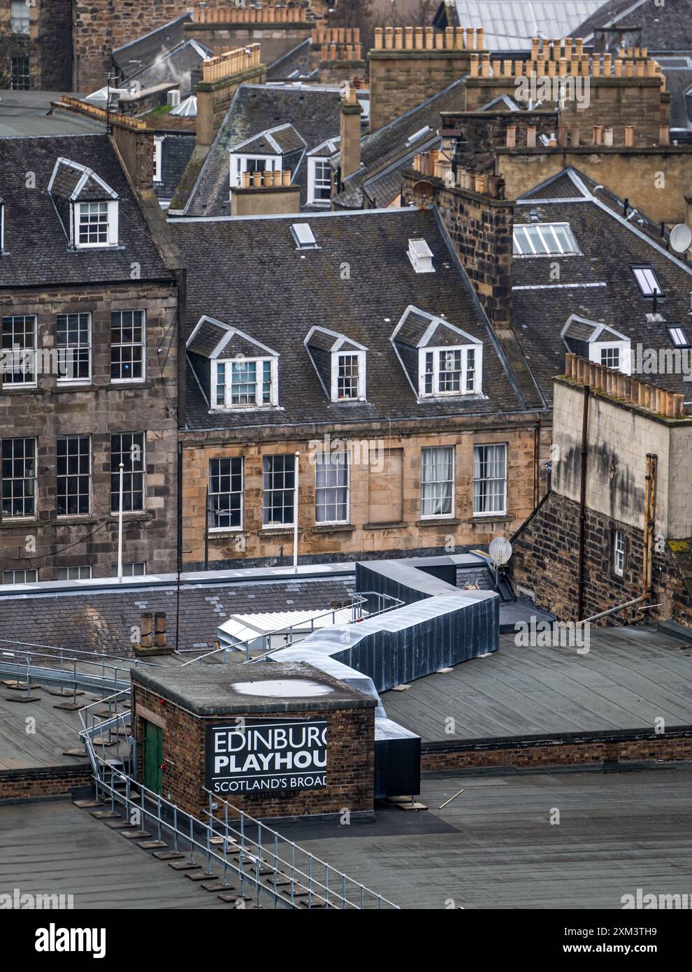 View over rooftops of Playhouse, Edinburgh, Scotland, UK Stock Photo ...