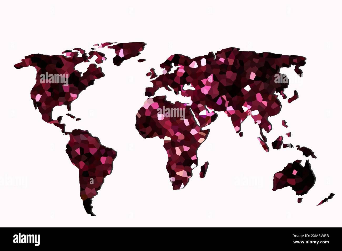 Roughly outlined world map with a colorful background patterns Stock ...