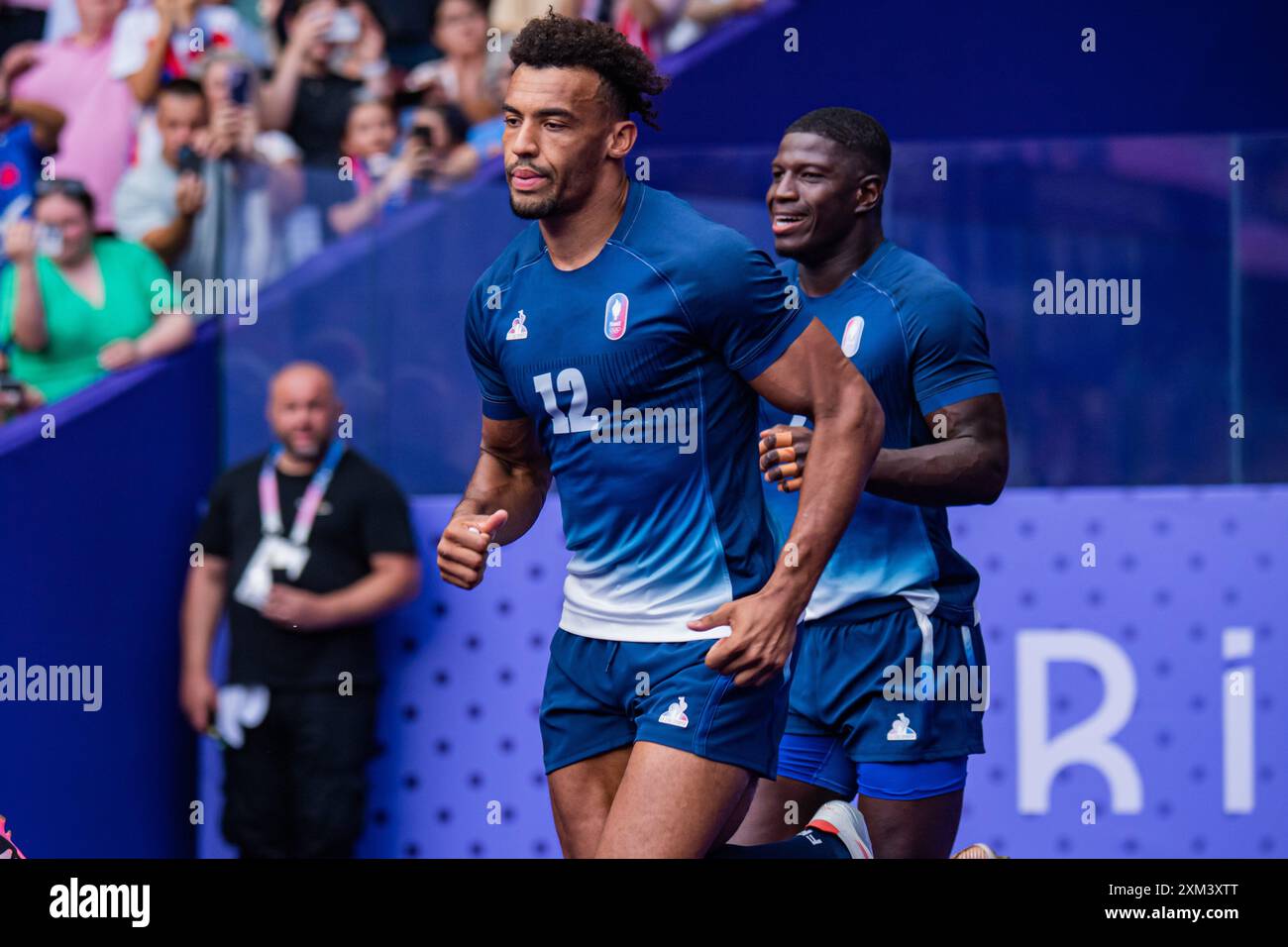 Saint Denis, France. 25th July, 2024. Jordan Sepho (France), Rugby ...