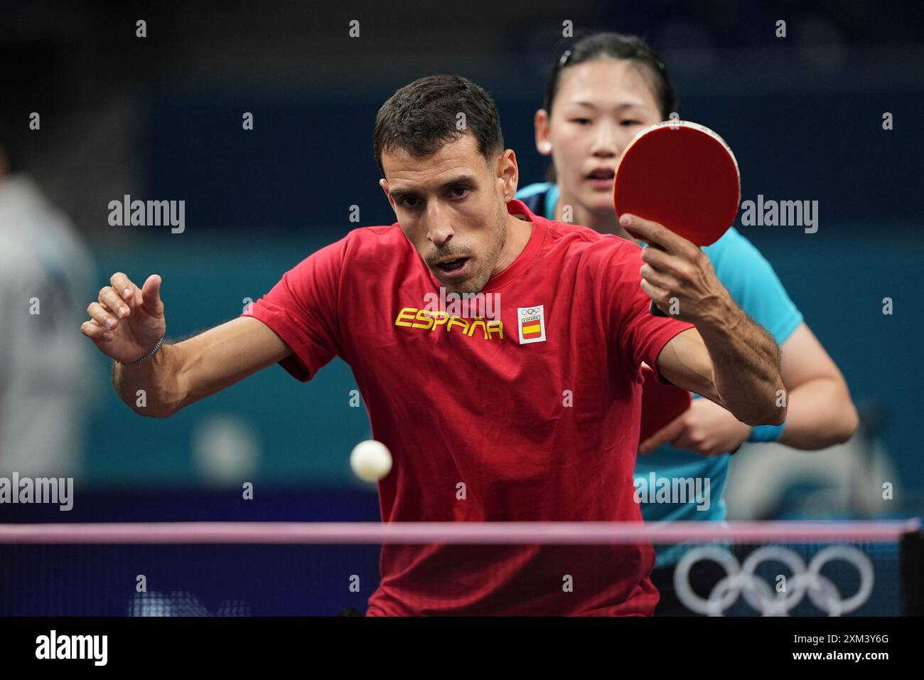 Alvaro Robles (ESP) during training session of Table tennis at South ...