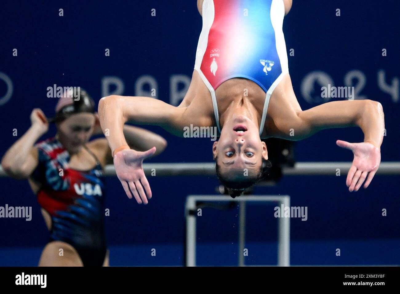 Paris, France. 25th July, 2024. Nais Gillet of France during a diving ...