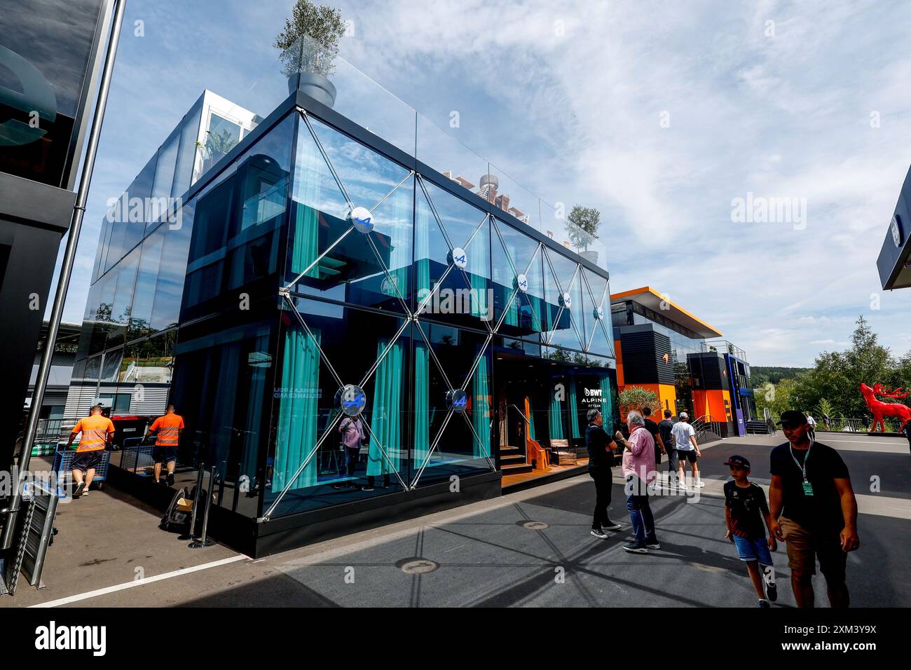 Alpine f1 team motorhome in paddock hi-res stock photography and images ...