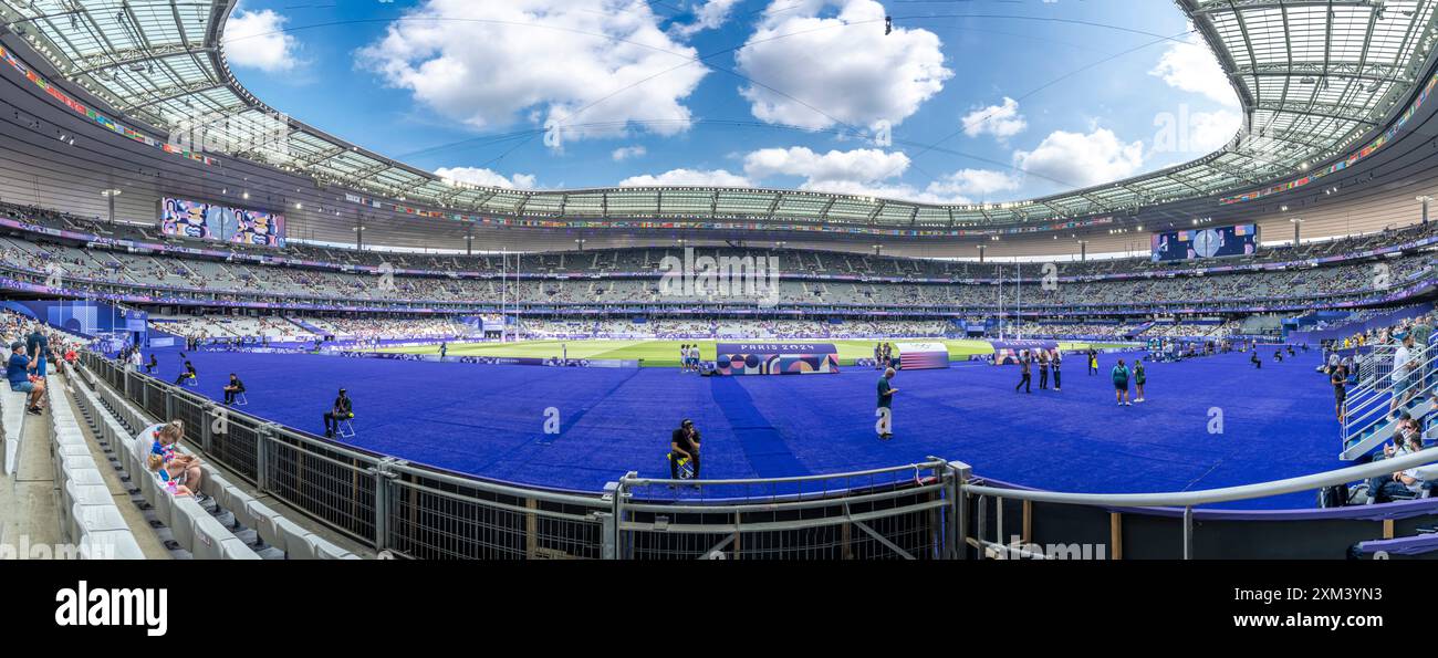 Paris, France - 07 24 2024: Olympic Games Paris 2024. Panoramic view ...