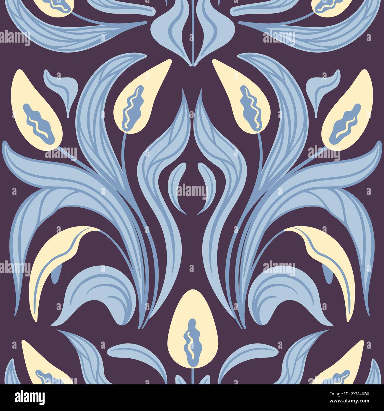 Seamless pattern Spathiphyllum. Modern flowers, decorative pattern of ...