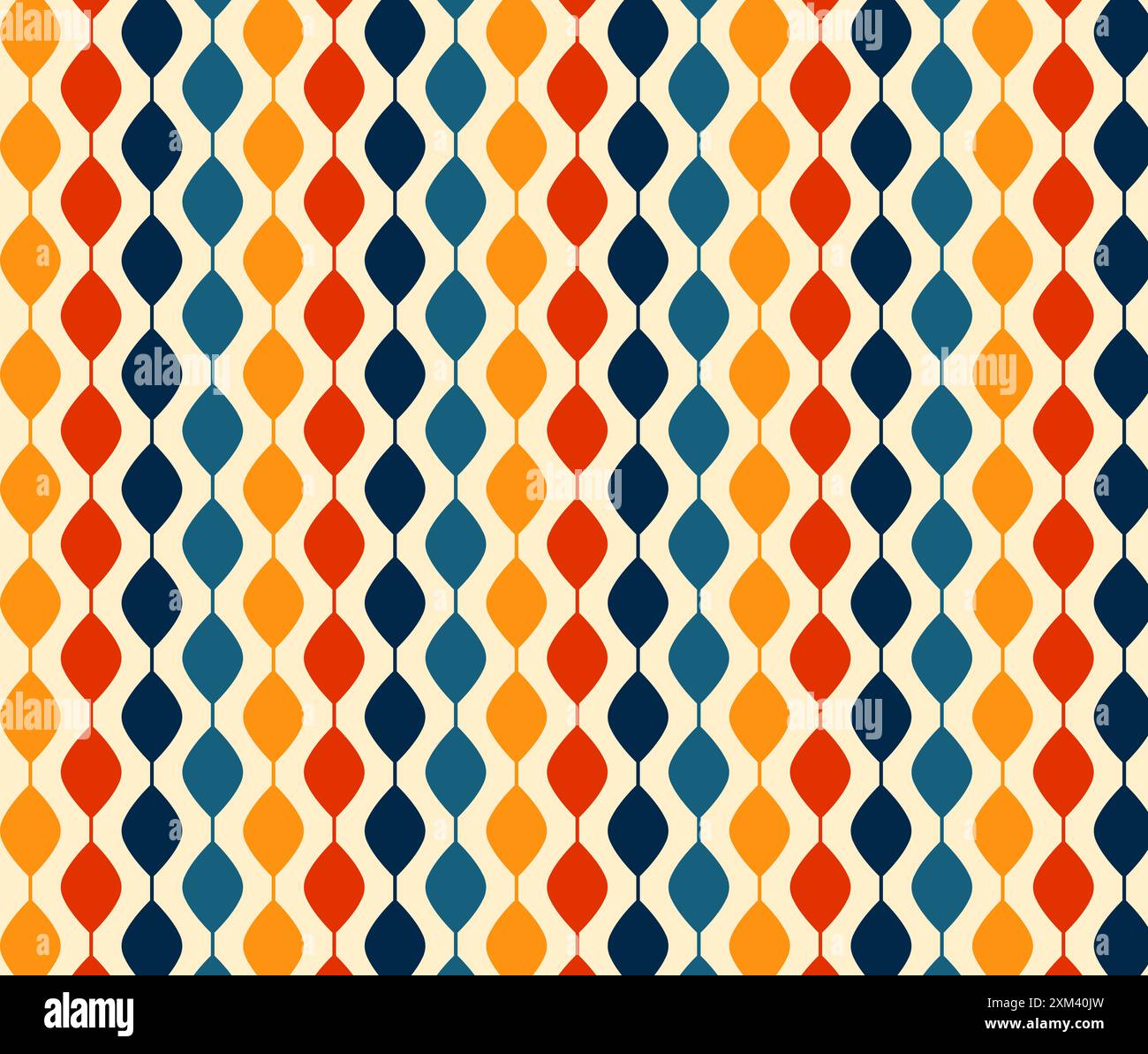 Retro 1970s Mid Century Colorful Vertical Diamond Stripes Background ...