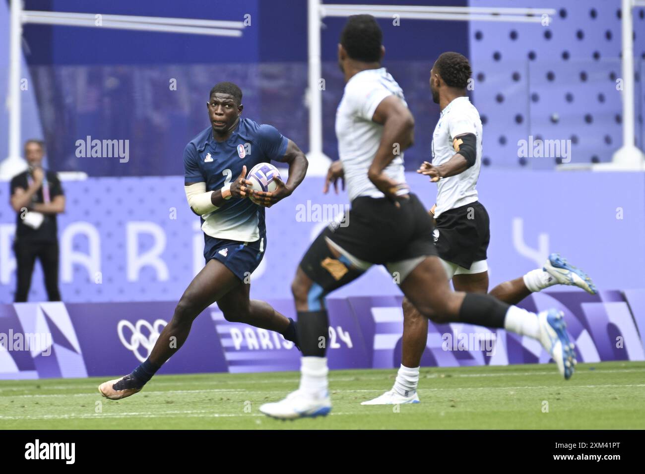 Andy Timo (France), Rugby Sevens, Men's Pool C between Fiji and France ...