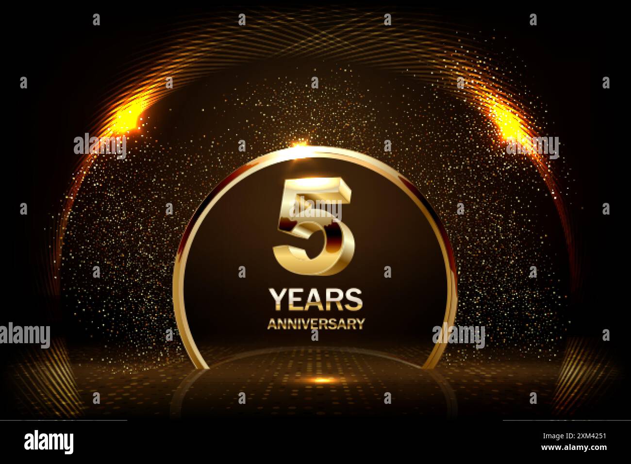 5 years Celebration Golden Jubilee Award Graphics Background ...