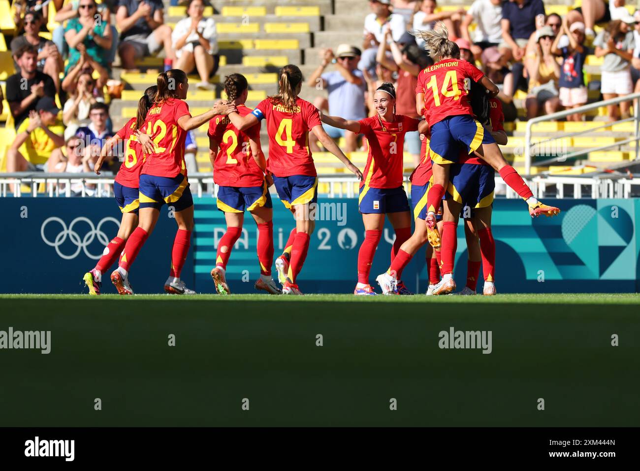 Nantes, France. 25th July, 2024. Spain team group (ESP) Football/Soccer ...