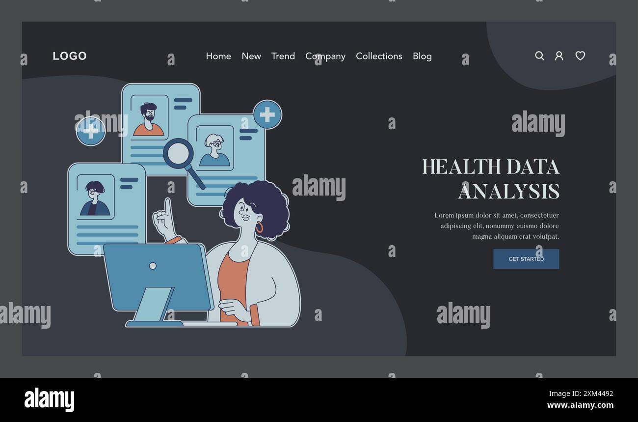 Health Monitoring Devices concept. Professional analyzing digital ...