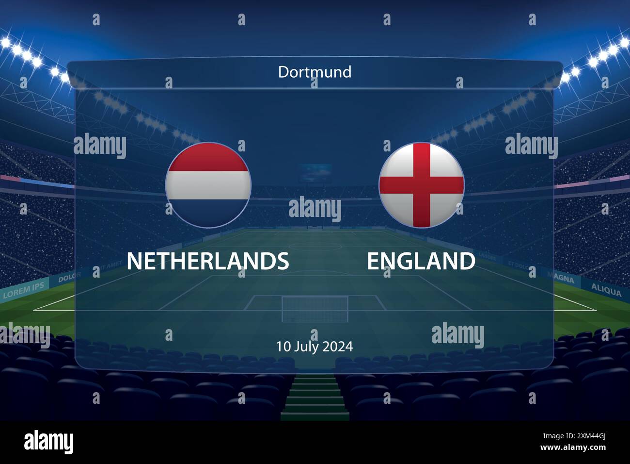 Netherlands vs England. Soccer scoreboard broadcast graphic template ...