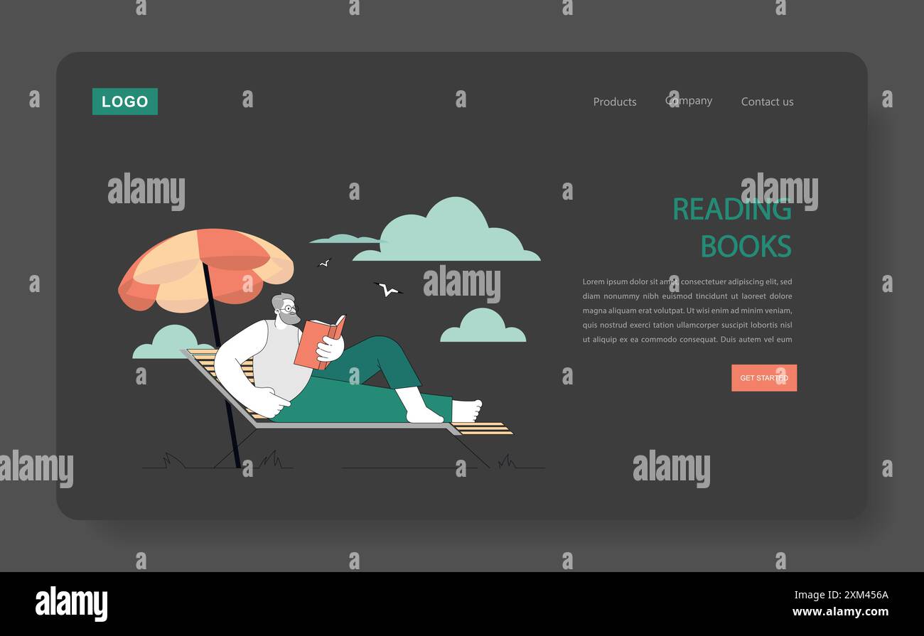 Reclining man reading Stock Vector Images - Alamy