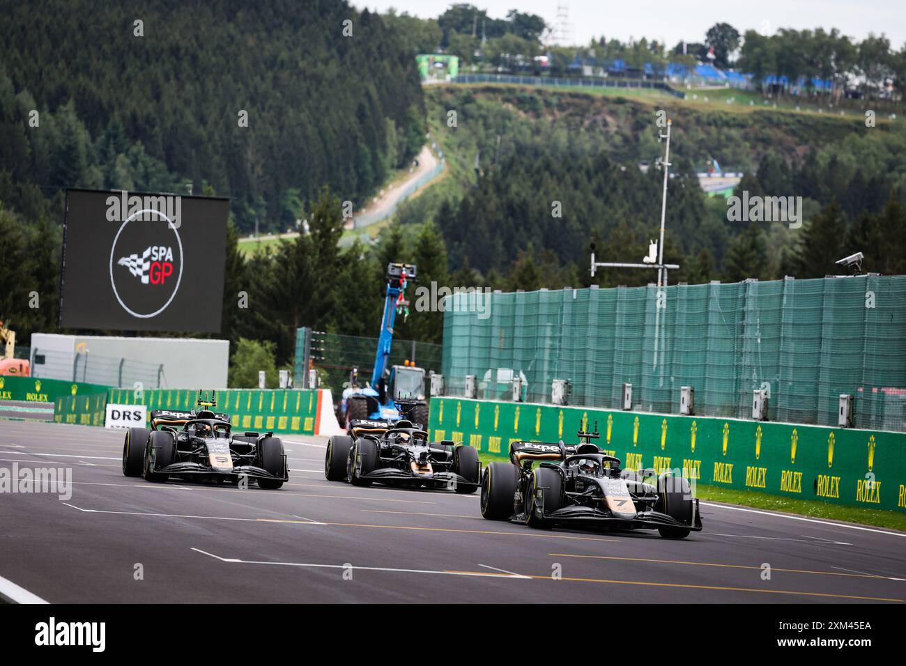APX GP Team crew filming in the paddock for the Apex F1 movie by Apple ...
