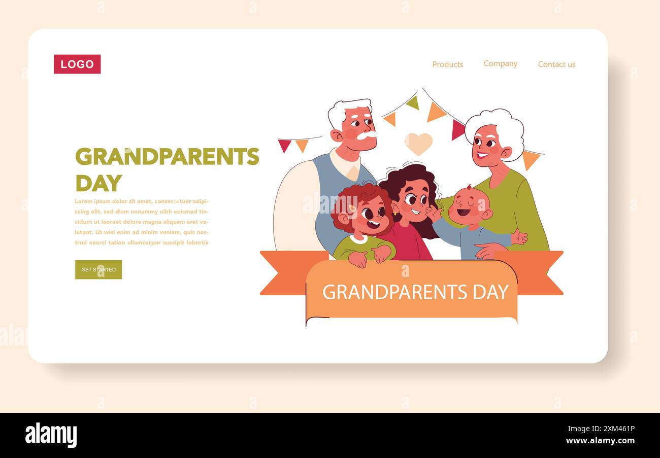Grandparents Day concept. Joyful family celebration with happy ...